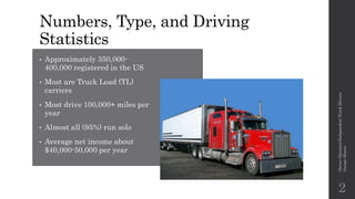 Owner Operator and Independent Truck Drivers | PPTX