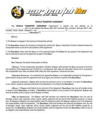 Owner Agreement 2011 | DOC