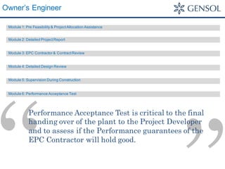 Owner's engineer services - statement of capabilities | PDF
