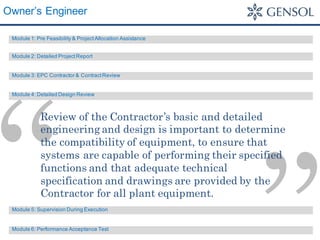 Owner's engineer services - statement of capabilities | PDF