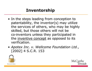 BioEntrepreneurship: Ownership and Inventorship Issues | PPT