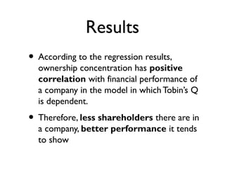 Ownership & Financial Performance Study | PPT