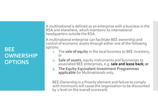 BEE Ownership Options | PDF