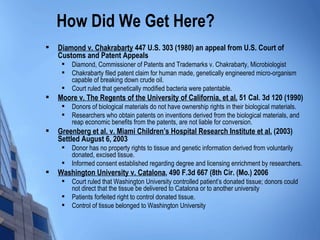 Ownership Rights Patents For Derivatives Of The Human Body | PPT