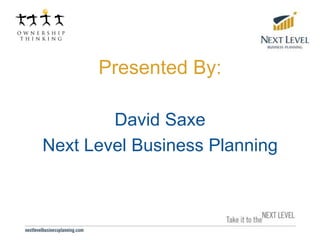 Ownership Thinking For Your Business | PPTX