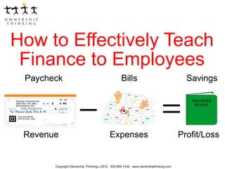 Ownership Thinking For Your Business | PPTX