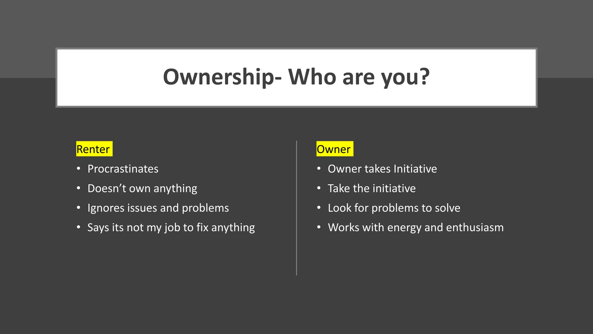 Ownership and Accountability Training Slideshow | PPTX