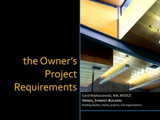 Owners Project Requirements Overview Presentation | PDF | Civil ...