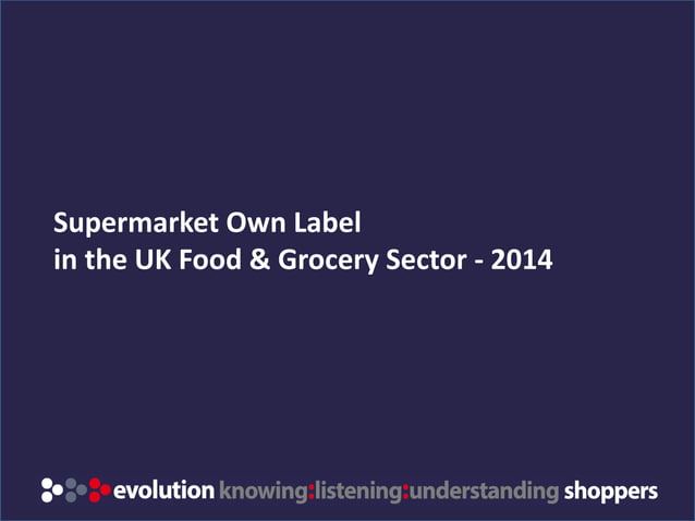 Supermarket Own label Sample Extract | PPT