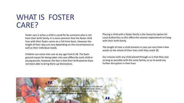 A guide to understand the basics of foster care | PPTX | Adoption and ...