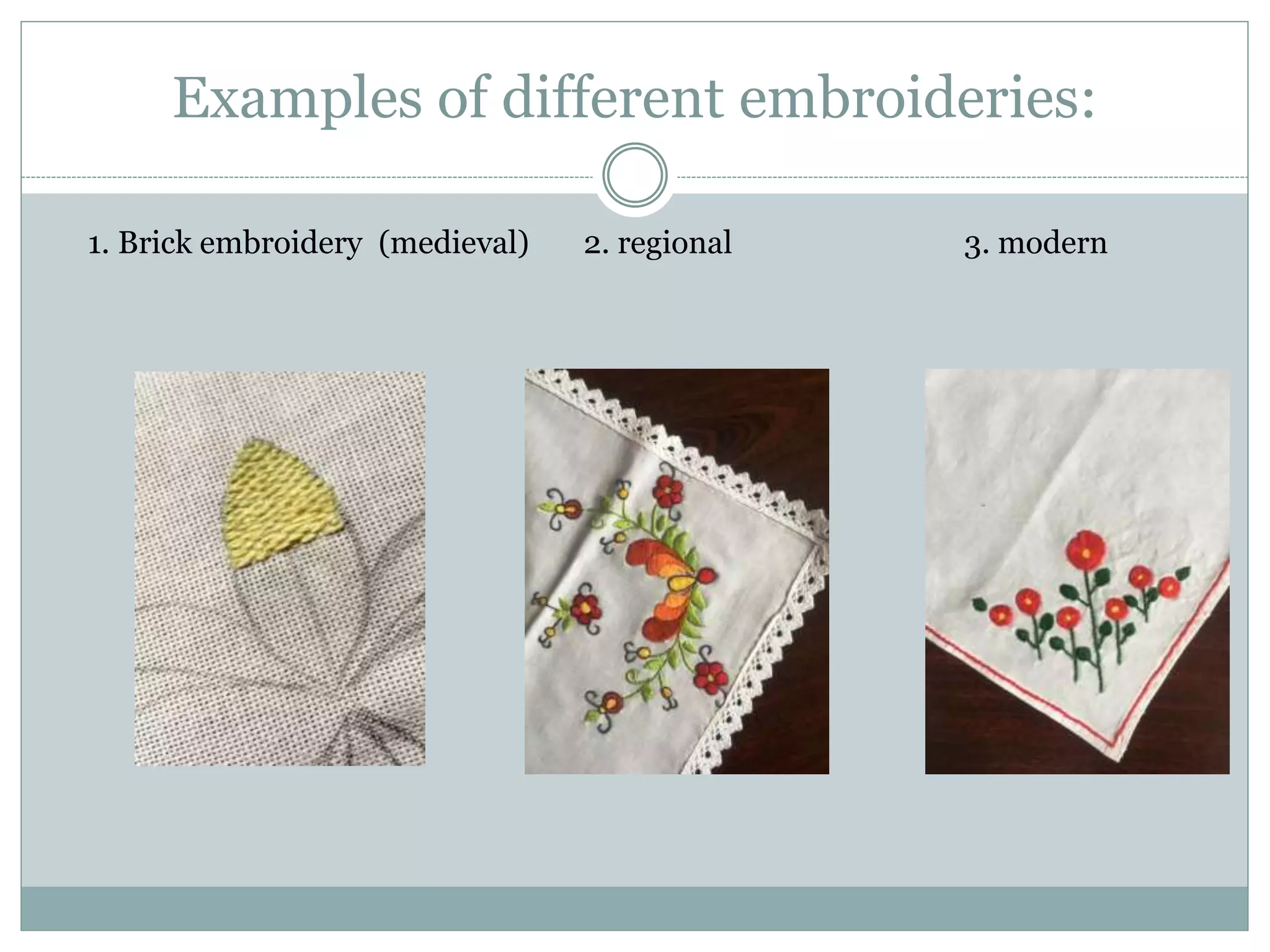 “Own monogram – the art of embroidery” | PPT