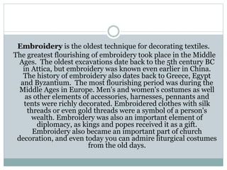 “Own monogram – the art of embroidery” | PPT