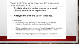 Own words questions | PPTX | Educational Assessment | Education