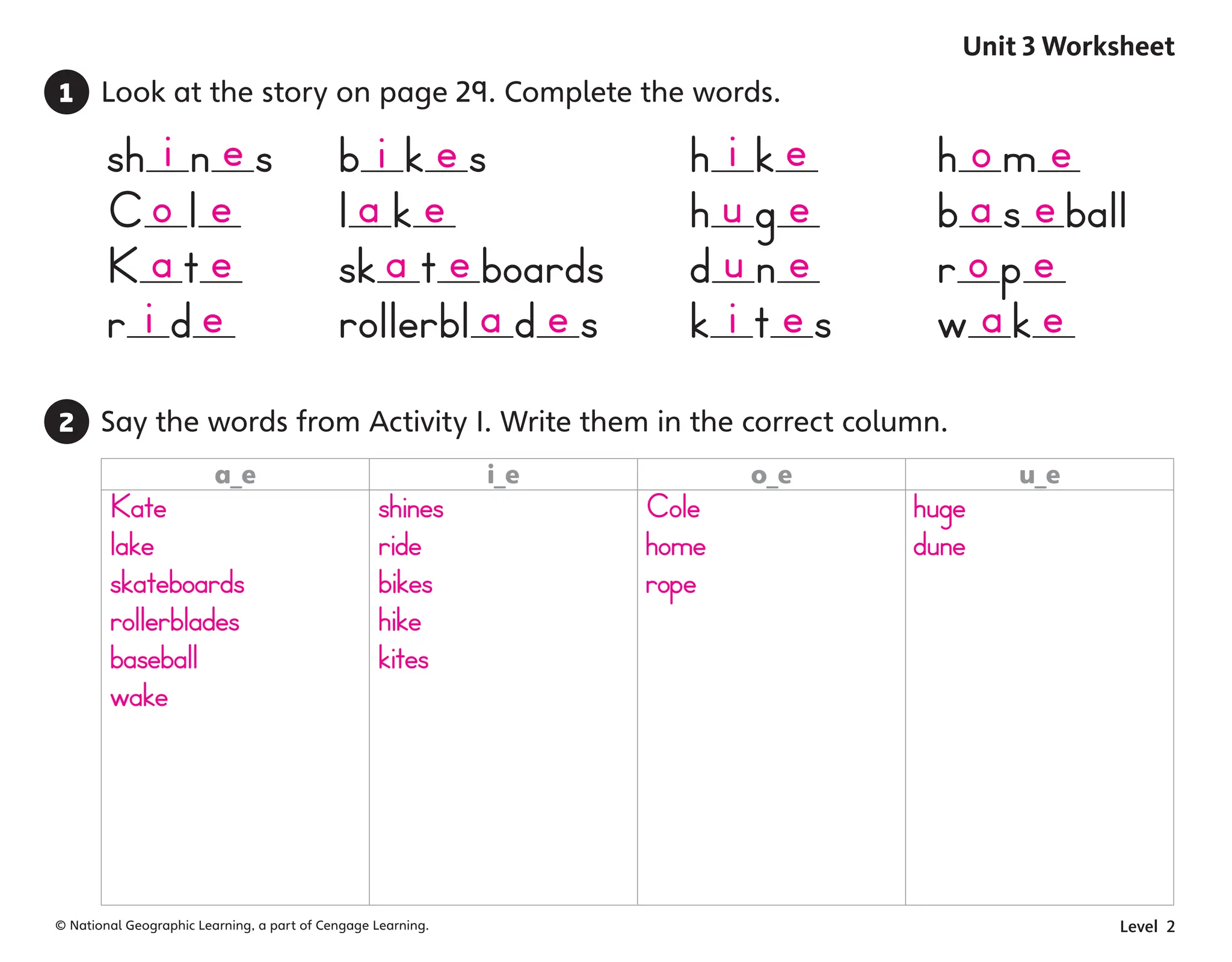 owphonics2_worksheet_answerkey.pdf learn phonics | PPT