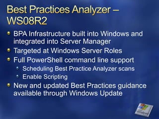 Analizador de Mejores Practicas en Windows 2008 | PPT