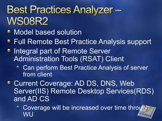 Analizador de Mejores Practicas en Windows 2008 | PPT