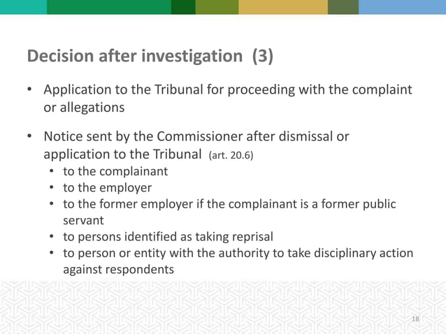 Overview of protection against reprisal regime | PPTX