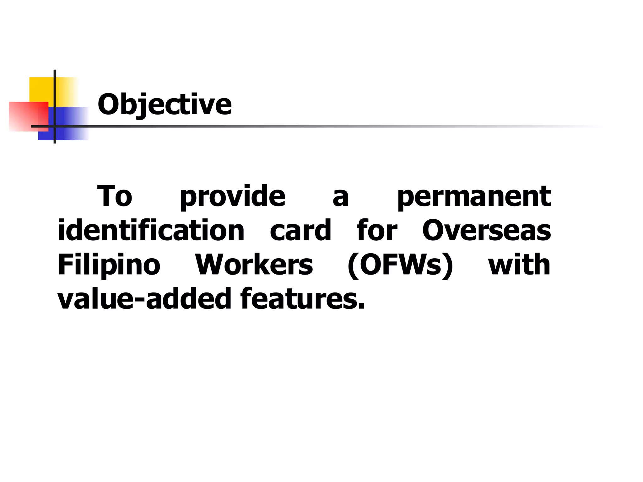 OWWA OFW e-Card | PPT | Credit Cards | Personal Debt