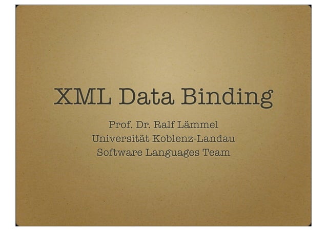 Xml Data Binding Ppt 8773