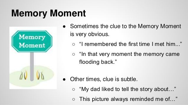 Notice and Note - Memory Moment