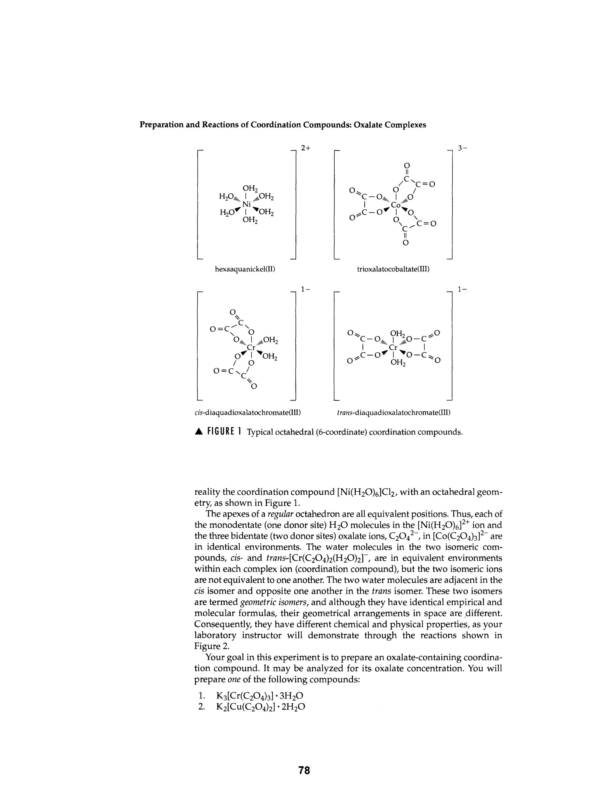 Oxalate complexes | PDF