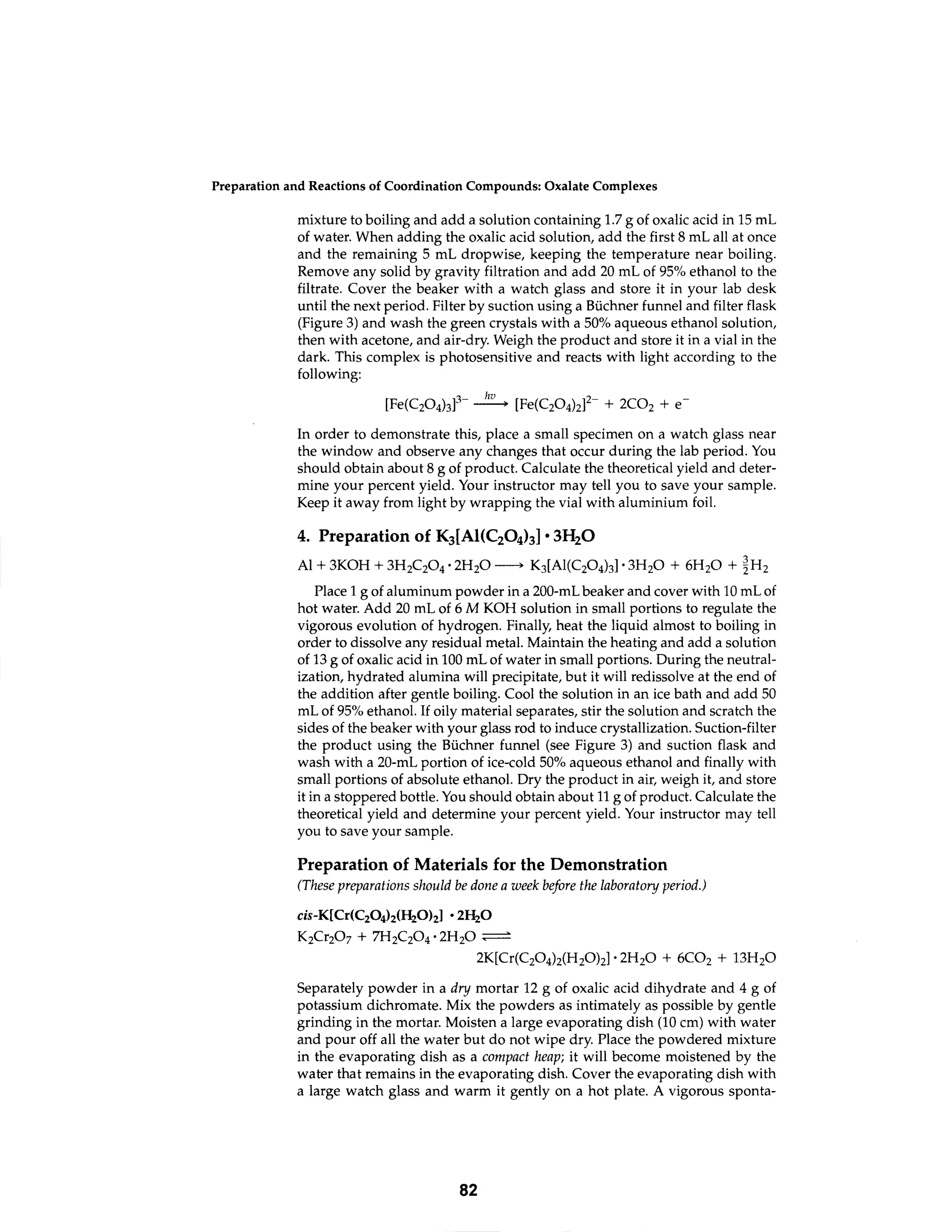 Oxalate complexes | PDF