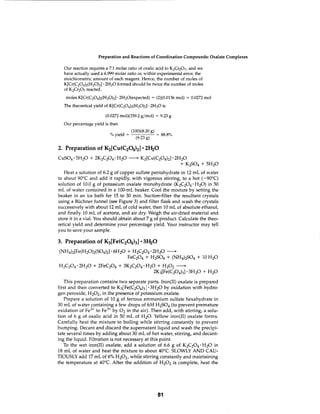 Oxalate complexes | PDF