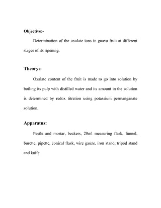 oxalate ions in guava.doc
