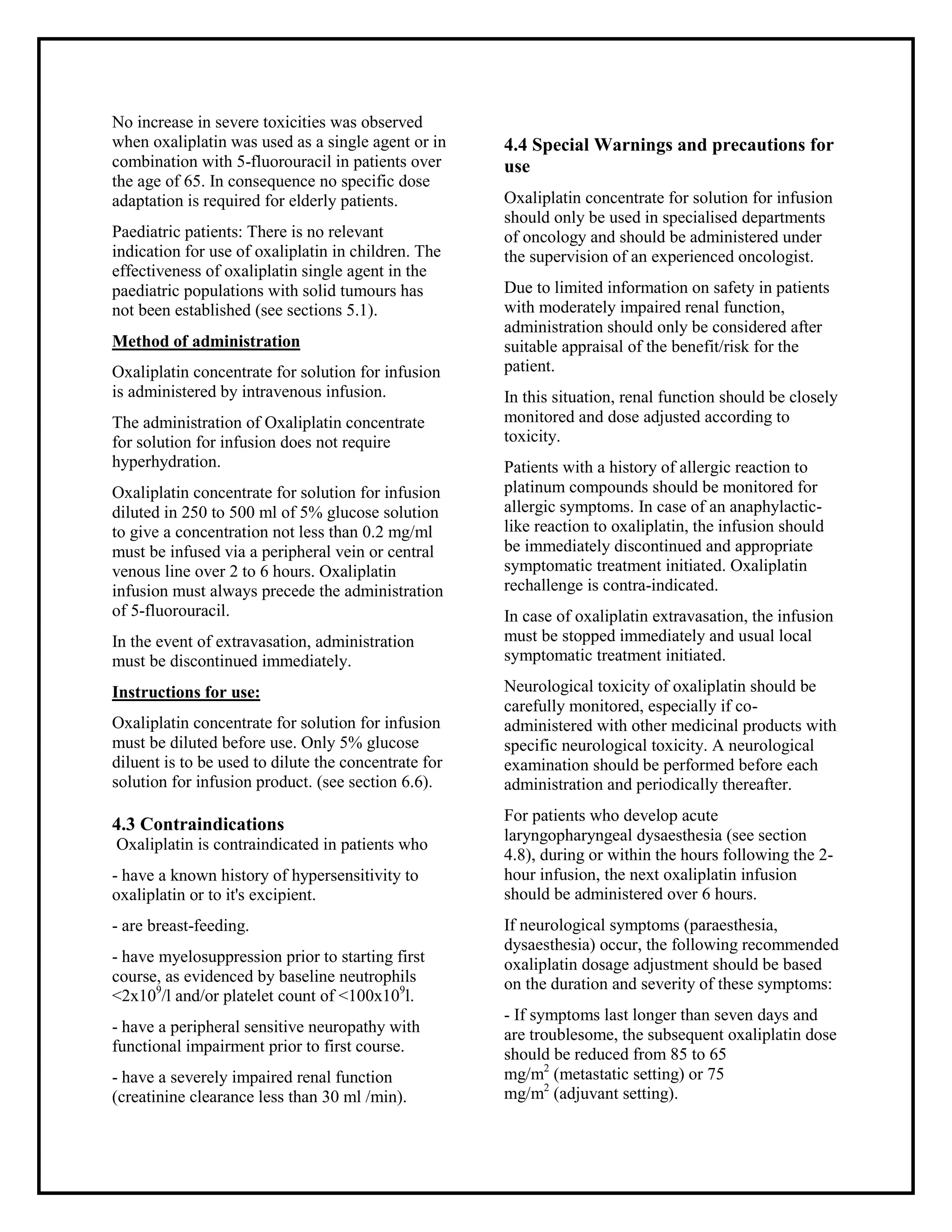 Oxaliplatin 5mgml concentrate for solution for infusion smpc taj ...