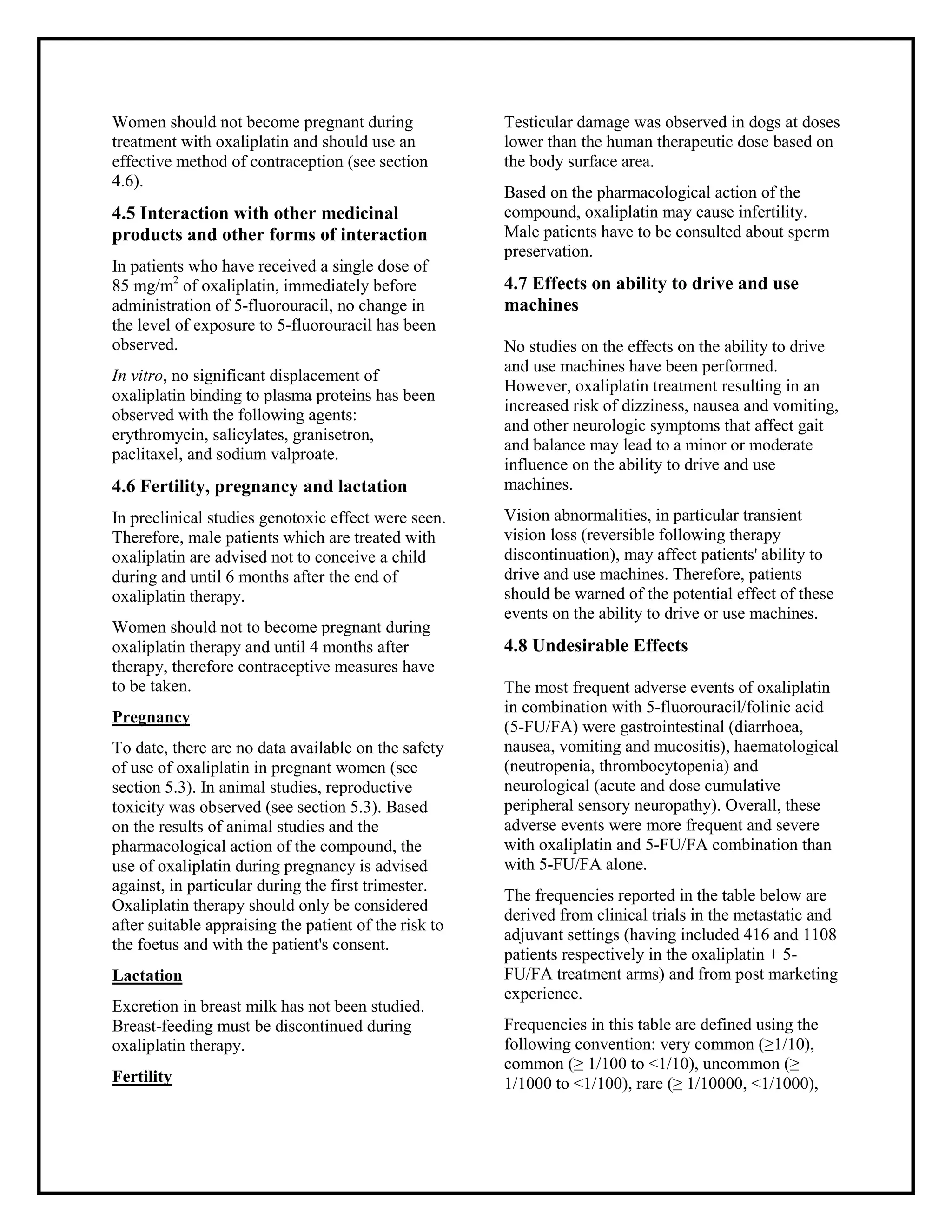 Oxaliplatin 5mgml concentrate for solution for infusion smpc taj ...