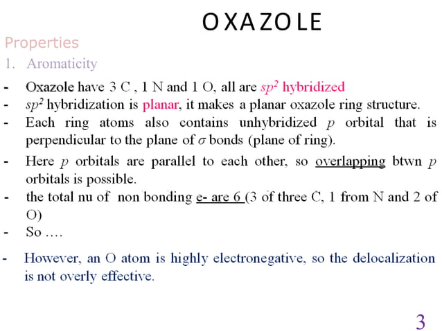 Oxazole | PPTX | Chemistry | Science
