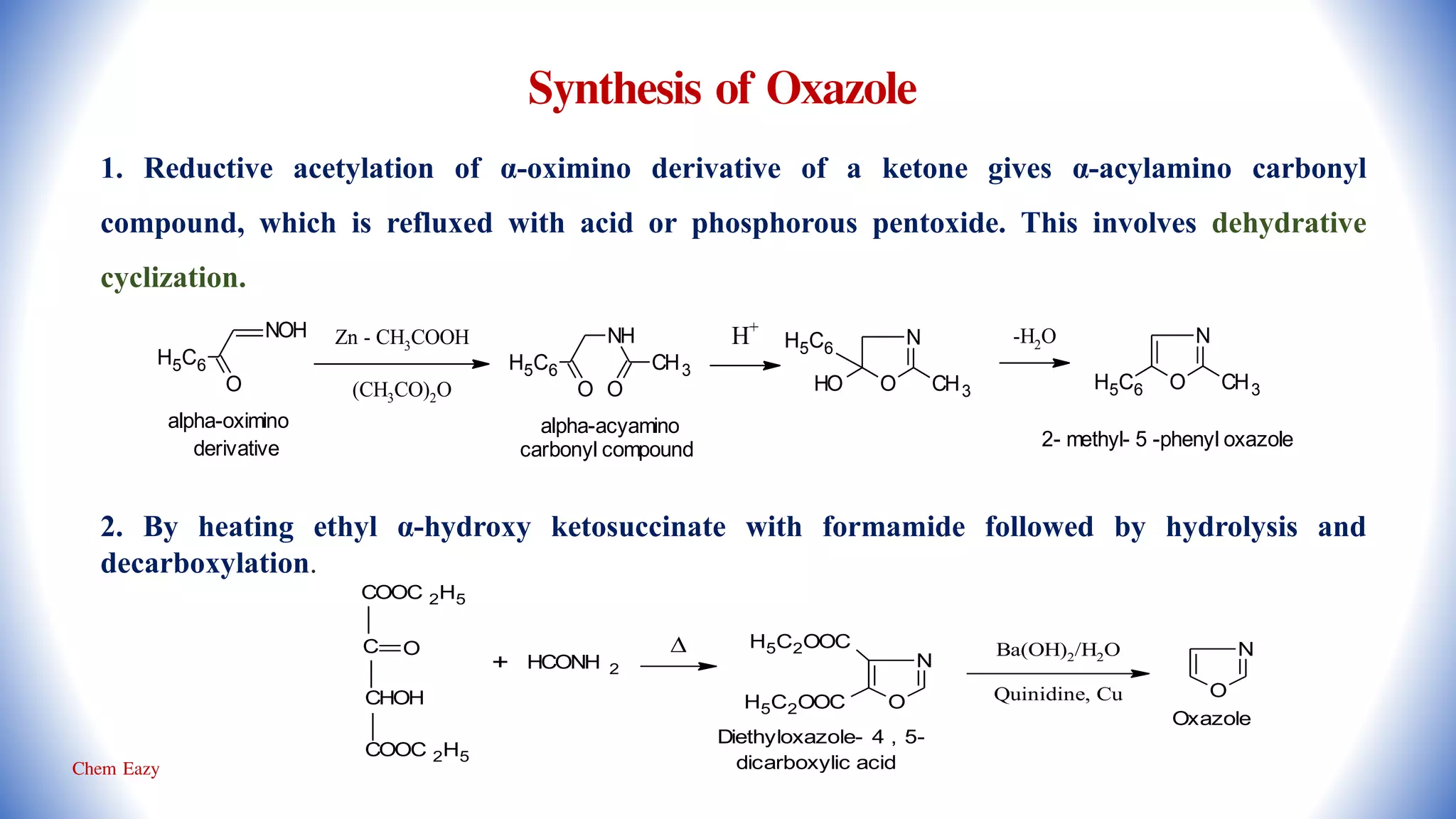Oxazole - Synthesis of Oxazole - Reactions of Oxazole - Medicinal uses ...