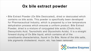 Ox bile extract powder | PDF | Chemistry | Science