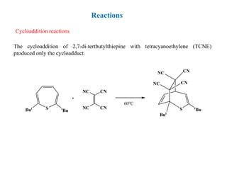 Seven membered heterocycles-Oxepines & thiepines | PPTX