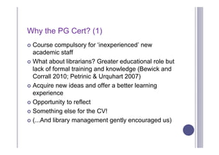 Oxford - Making the link and seizing opportunities: the PGCert and my ...