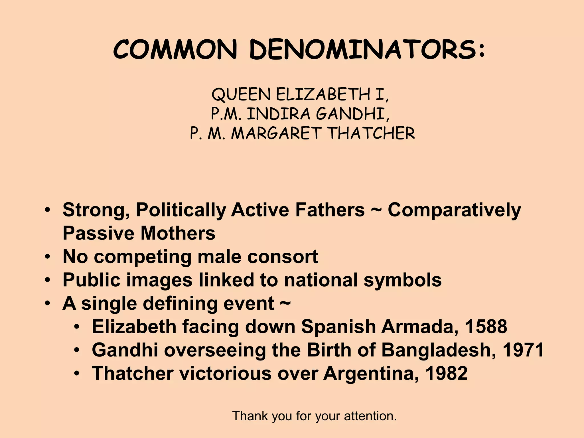 Common Denominators in Successful Female Statecraft: The Political ...