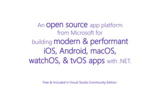 Oxford .NET - Go Mobile with Xamarin | PPT