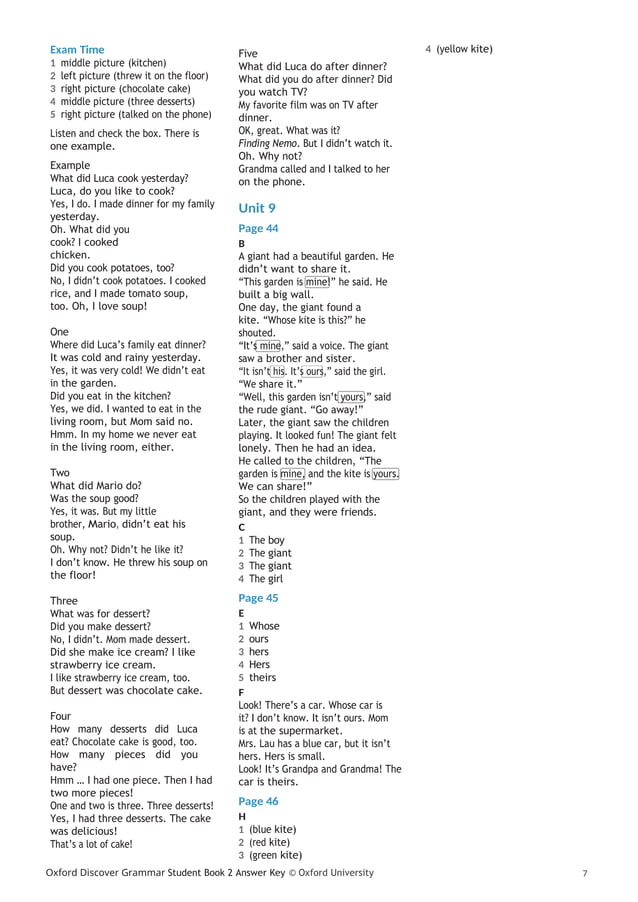 oxford-discover-2-student-book-answer-keys-pdf.docx | Fish and ...