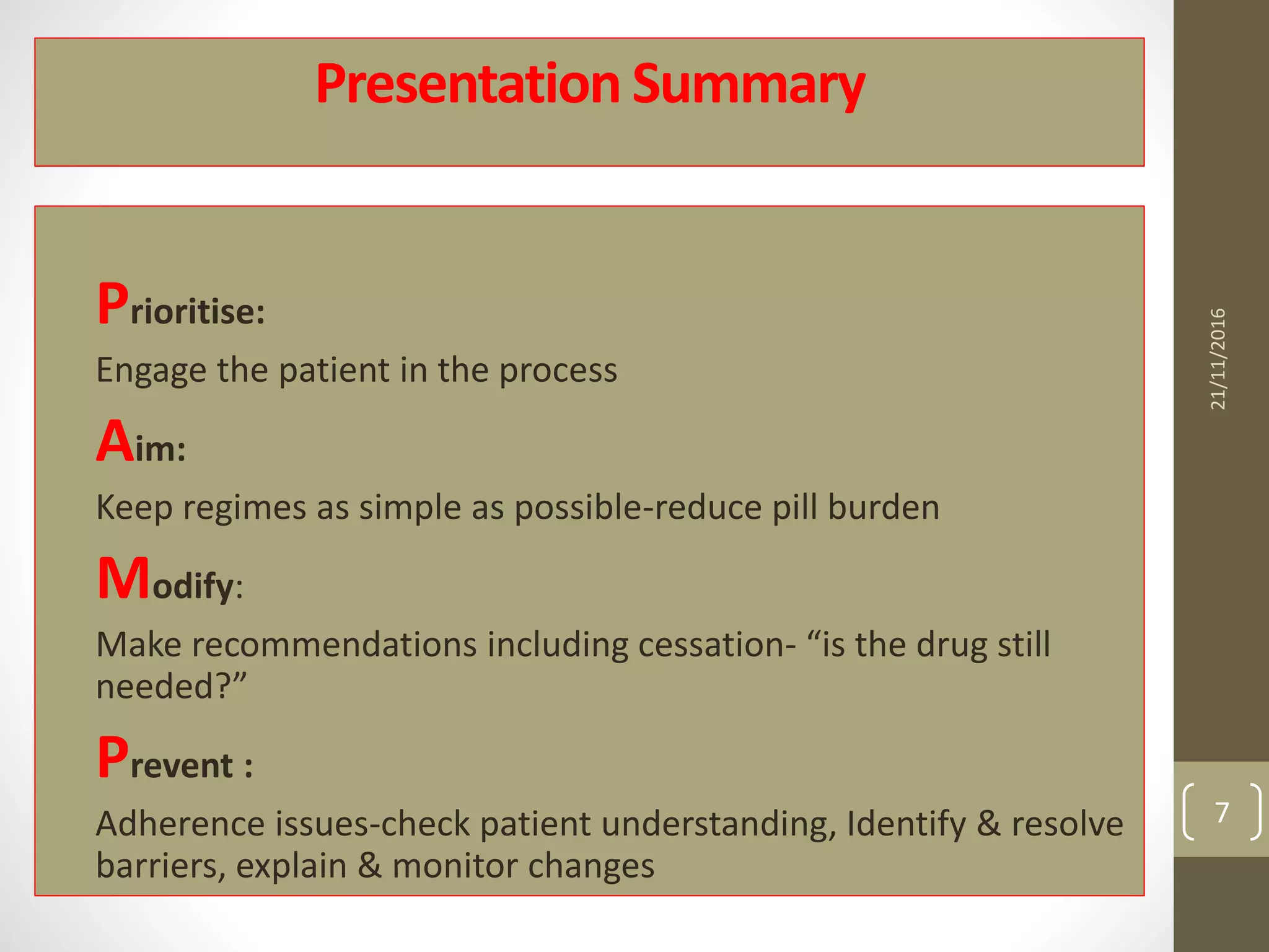 Oxford medicines optimisation presentation | PPTX