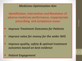 Oxford medicines optimisation presentation | PPTX