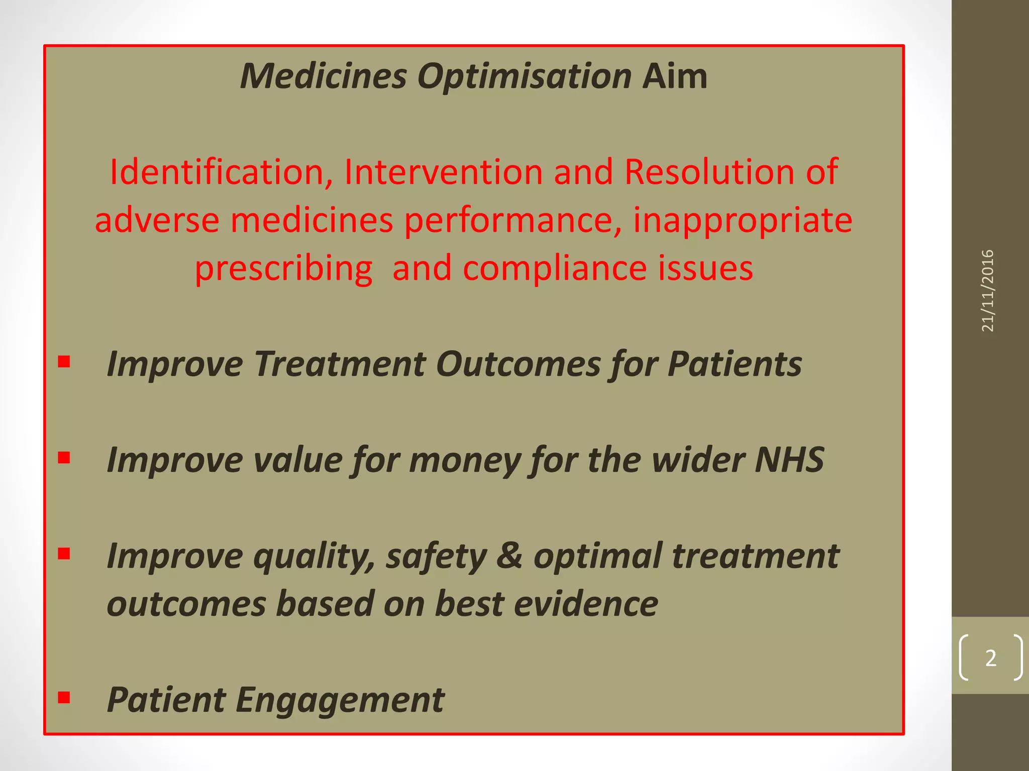 Oxford medicines optimisation presentation | PPTX