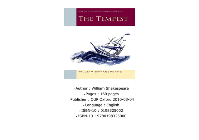 Oxford School Shakespeare: The Tempest | PPT