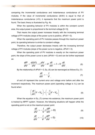 Methods of Widely-Adopted Maximum Power Point Tracking Control for ...