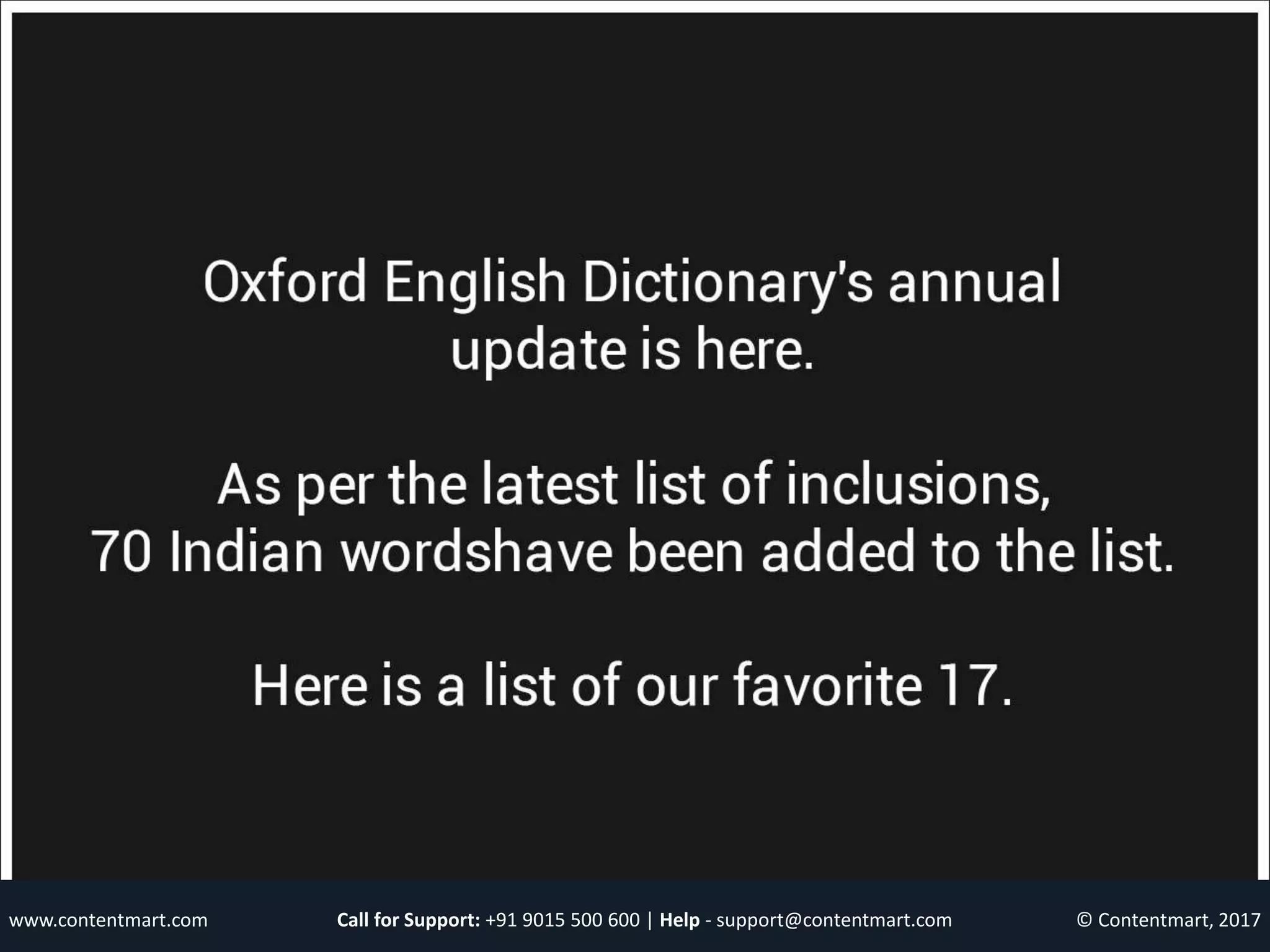 70 Indian words added to Oxford Dictionary | PPT