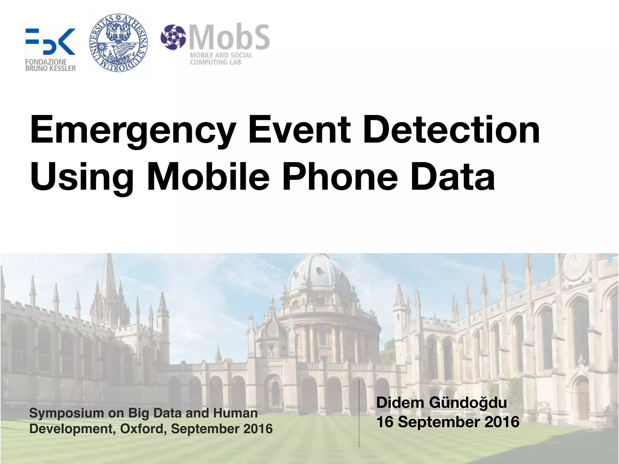 Event detection using mobile phone data | PPT