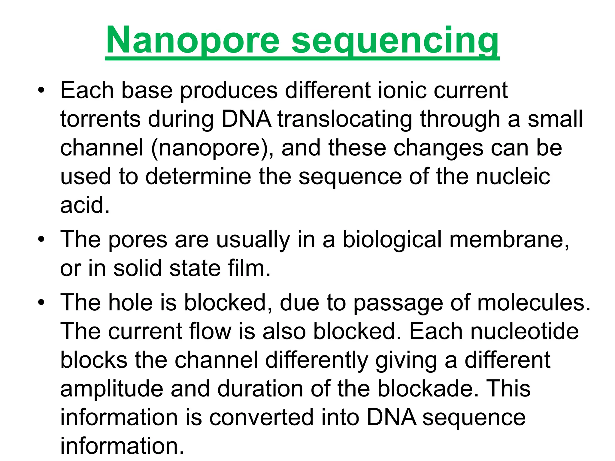 Oxford nanopore sequencing | PPTX