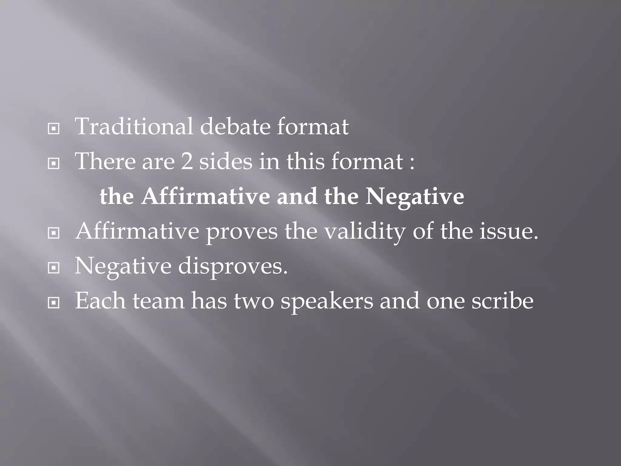 Oxford – Oregon Debate (How to's and tips) | PPTX