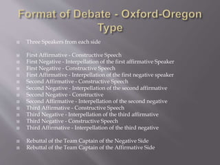 Oxford – Oregon Debate (How to's and tips) | PPTX