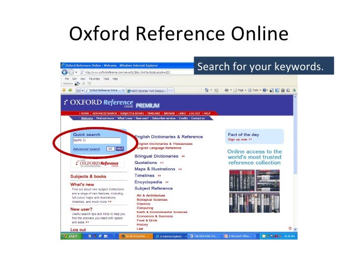Oxford Reference Online