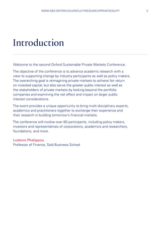 Oxford Sustainable Private Markets Conference | PDF